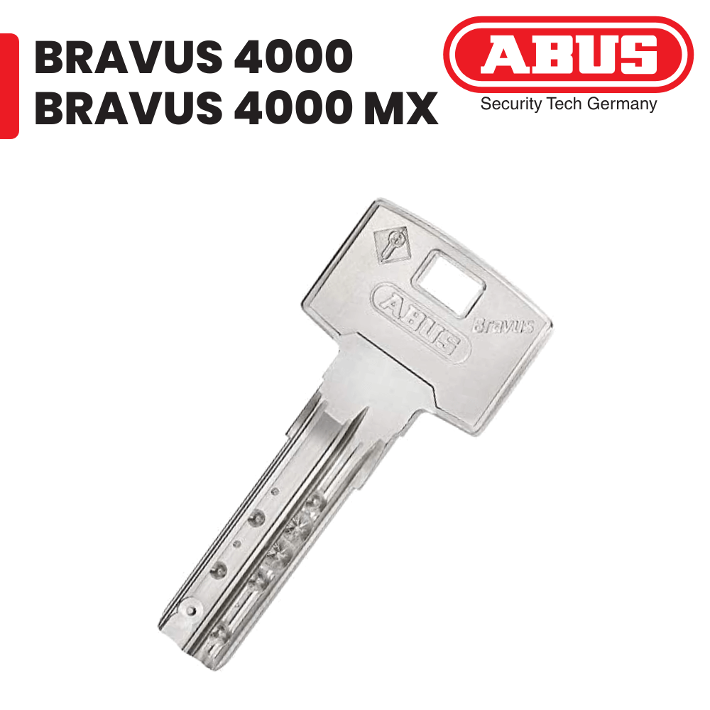 Double de clef cylindre de serrure Abus Bravus 4000 et 4000 MX