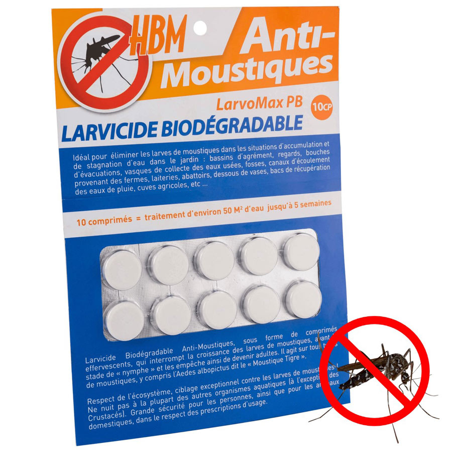 Larvicide Anti larve de moustique 10 pastilles - Protecthome
