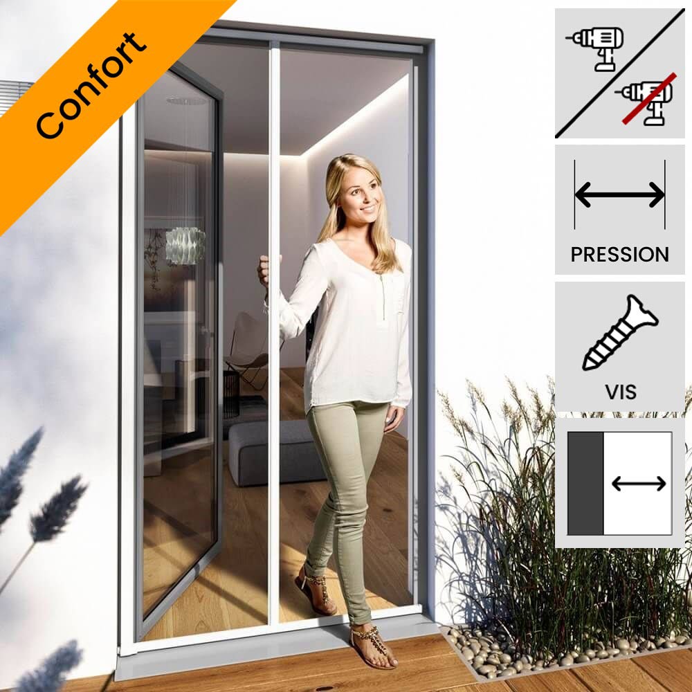 Moustiquaire porte enroulable | 100% résistant et ajustable